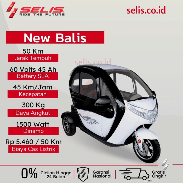 Harga Motor Listrik Selis Balis Cocok Banget Buat di Musim Hujan, Jarak ...