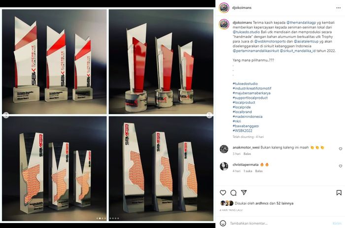 Bocor Desain Piala WSBK Indonesia 2022 dan IATC 2022 di Sirkuit ... Bocor Desain Piala WSBK Indonesia 2022 dan IATC 2022 di Sirkuit ...