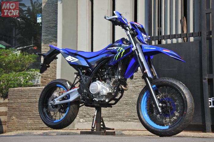 Keren Banget Modifikasi Yamaha WR 155R Supermoto Pakai Swing Arm ...