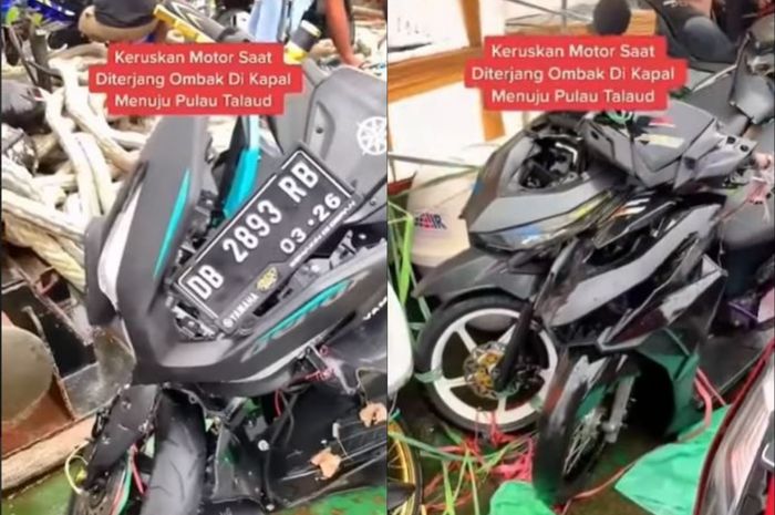 Viral Video Belasan Motor Rusak Parah Kena Hantaman Ombak Laut, Kok ...