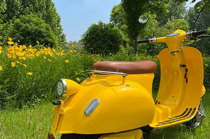 Murahnya Gila Cuma Rp7 Jutaan Motor Listrik Tampilan ala Vespa Seri 0 ...