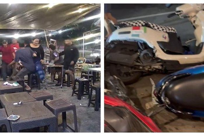 Honda CRV Oleng Tabrak Warung Sate Taichan dan Sejumlah Motor di ... Honda CRV Oleng Tabrak Warung Sate Taichan dan Sejumlah Motor di ...